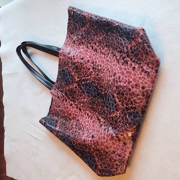 Sorial | Bags | Sorial Snakeskin Two Tone Tote Bag | Poshmark